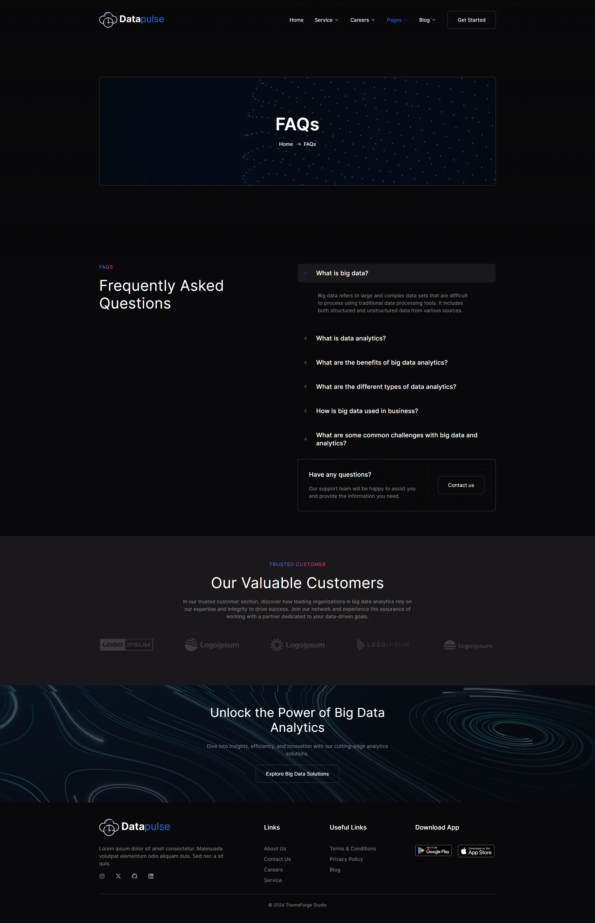 Datapulse - Big Data Analytics Elementor Pro Template Kit by themeforgestudio